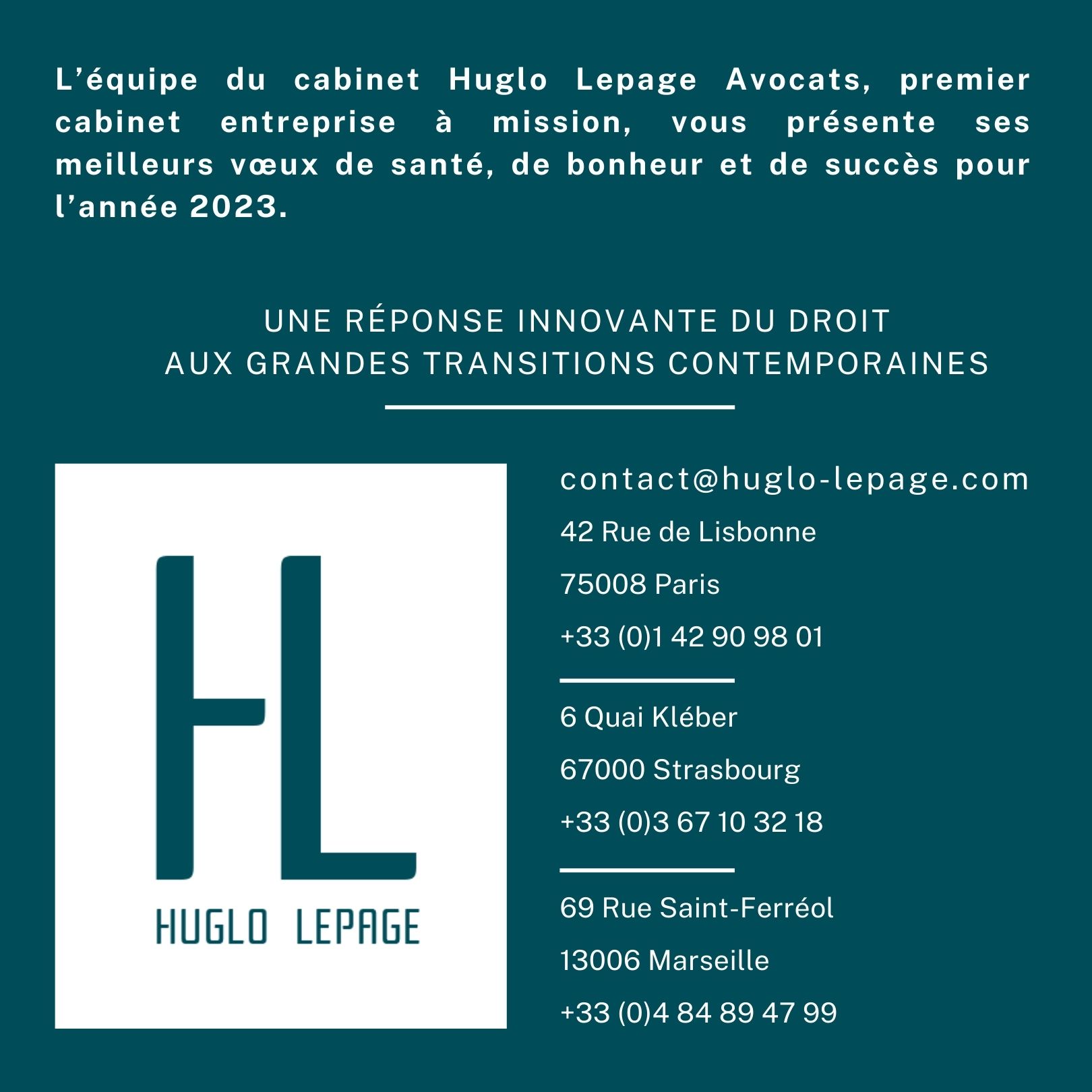 [L’équipe du cabinet Huglo Lepage Avocats, premier cabinet entreprise à ...